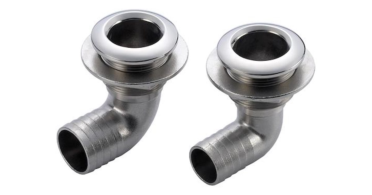 Scarico a mare con gomito a 90° | Passascafi / Tappi espans. / Scarico ...