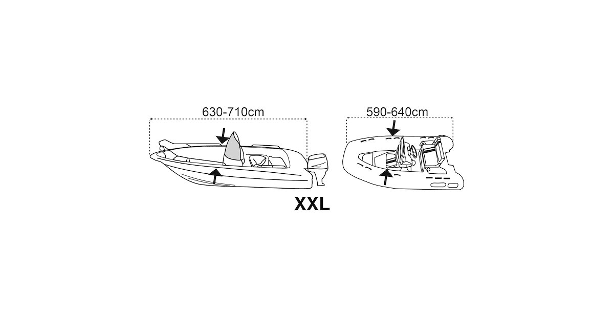 Telo copribarca Covy Line - mis. XXL - 630/710 cm largh. 380 cm in ...